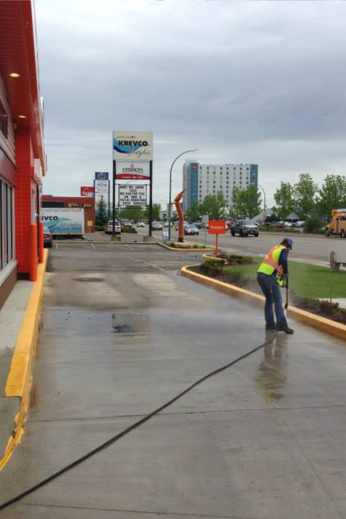 Parking Lot Cleaning and Line Painting – Clean Under Pressure